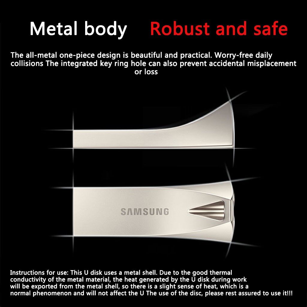♥ชิ้นส่วนอิเล็กทรอนิกส์,COD จัดส่ง + COD♥Samsung โลหะ USB 3.0 256GB ...