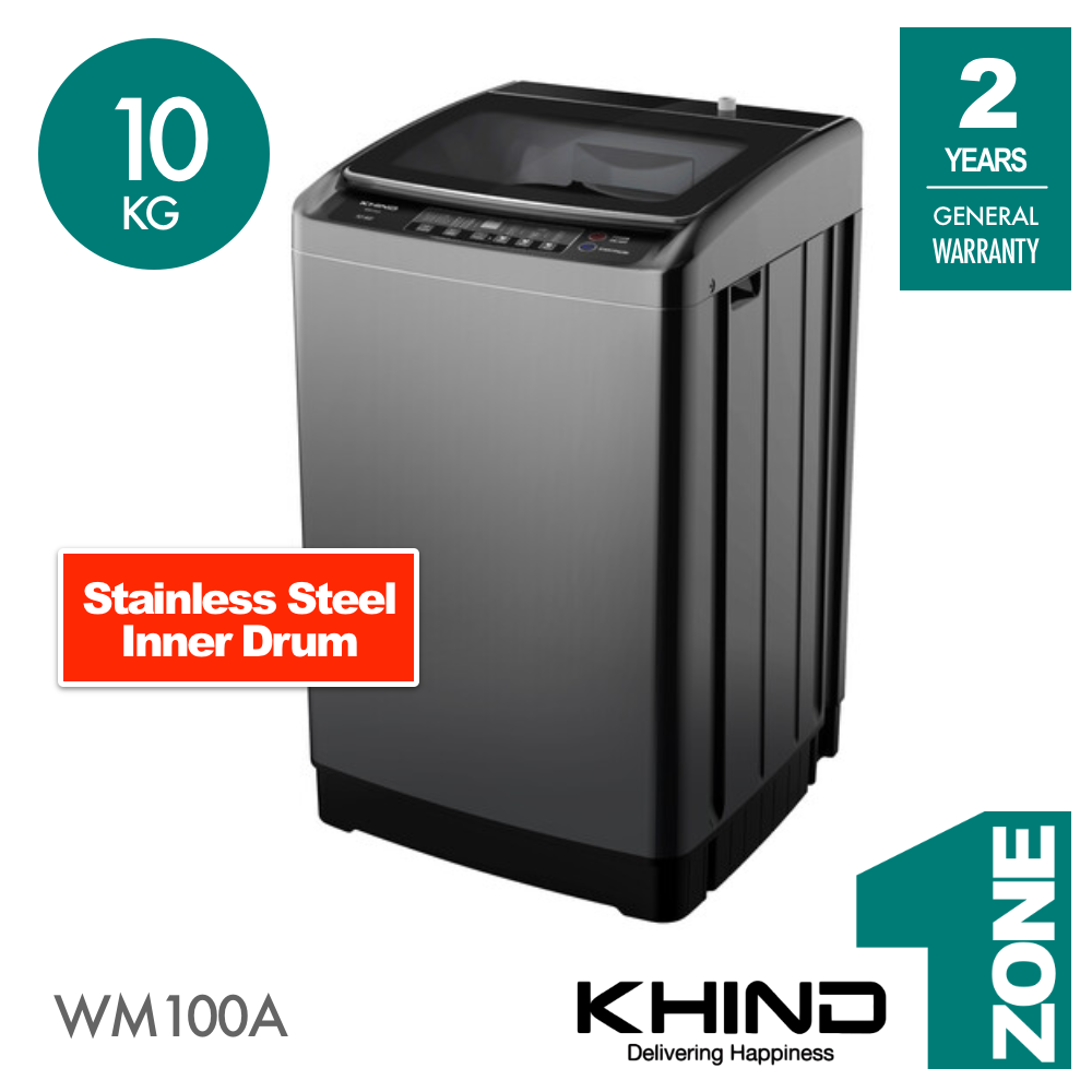 Khind 10KG Washing Machine Fully Auto Washer - Model: WM100A | Lazada