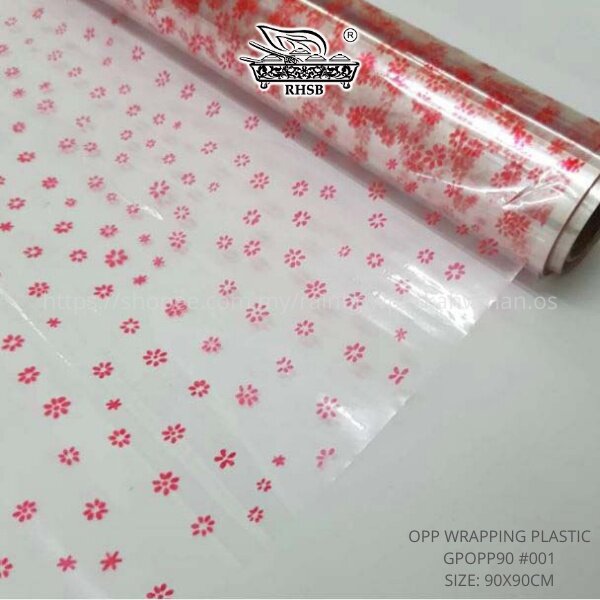 90X90CM OPP WRAPPING PAPER / HAMPER PAPER / OPP HAMPER GIFT WRAPPING ...