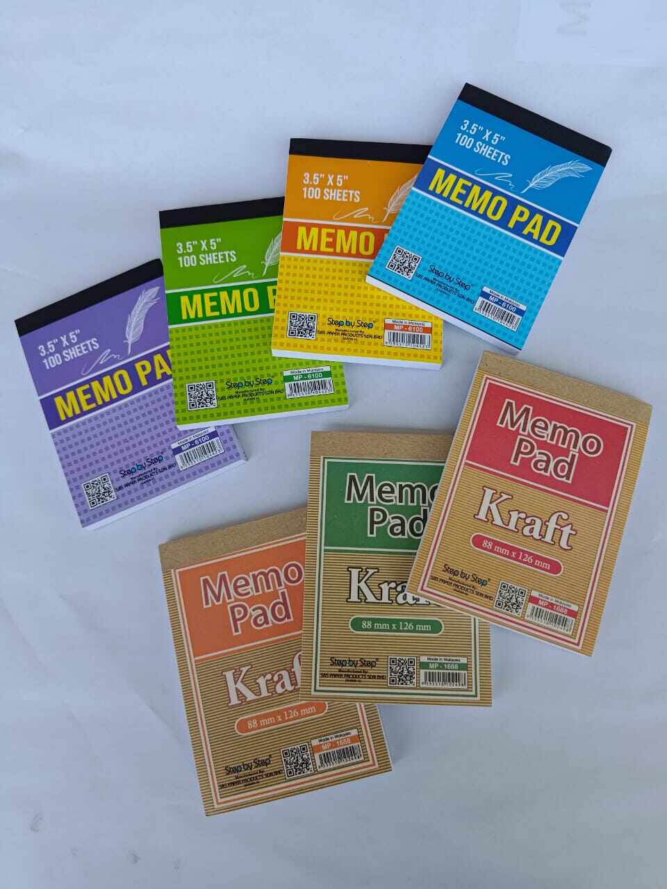 Step by Step Memo Pad / SBS Kraft Memo Pad 88mm x 126mm / Plain Small ...