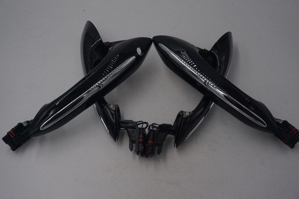 สีดำสีสบายประตูเข้าบ้าน Handle สำหรับ BMW 5 Series F11 520d 520i 523i ...