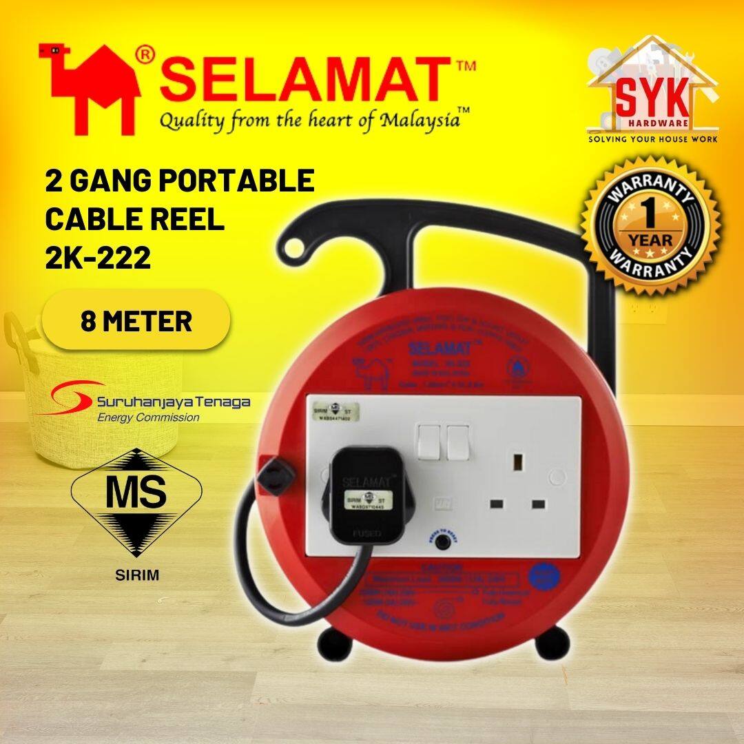 SYK SELAMAT 2K-222 8 Meter Extension Plug Sirim Heavy Duty Extension ... SYK SELAMAT 2K-222 8 Meter Extension Plug Sirim Heavy Duty Extension ...
