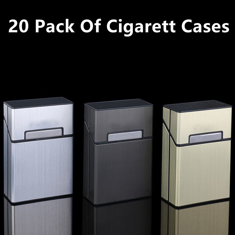 Light Aluminum Plastic Cigarett Case Tobaco Holder Pocket Cigarete Box ...