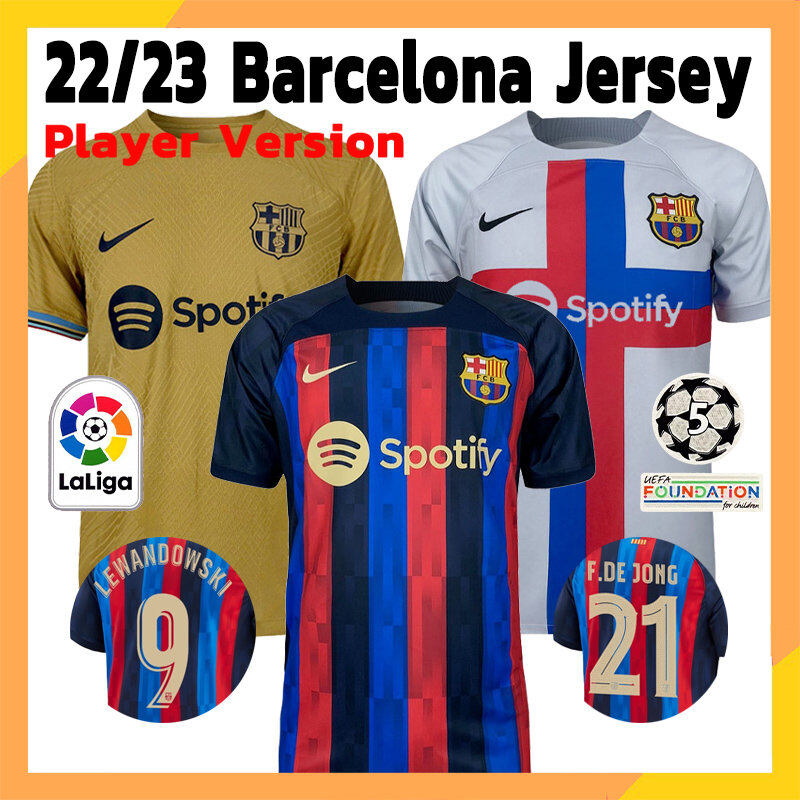 【Player Version】FCB Jersey Man 22/23 Home Away Third Football Jersey ...