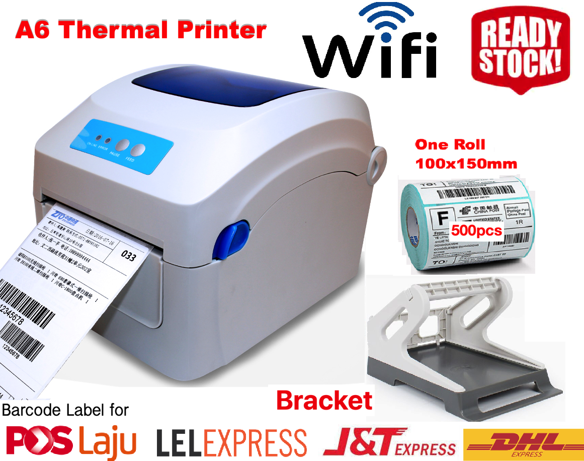Gprinter GP1324D A6 Airway Bill Thermal Printer Windows & MacOS Barcode ...