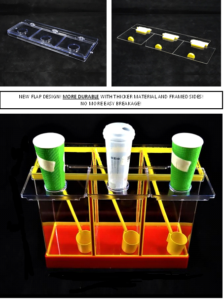 itop 3 Petak saiz 24”X 9” X 19'' 49 Liter Cap Payung Acrylic Container ...