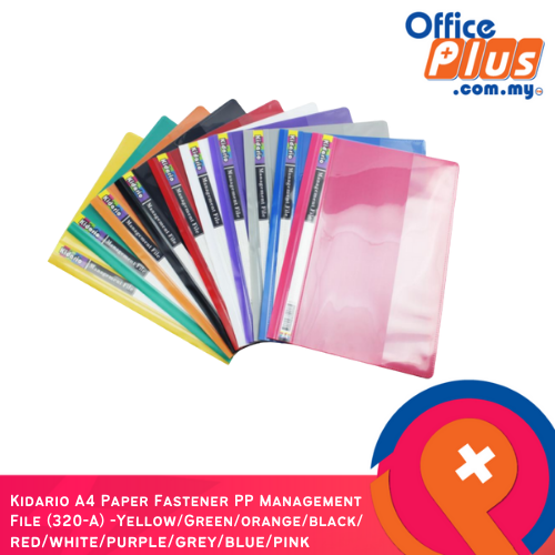 Kidario A4 Paper Fastener PP Management File 320-A | Lazada