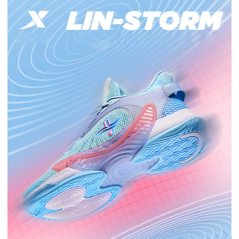Xtep Jeremy Lin LIN-STORM Mens Basketball Shoes Wear-resistant Shock ...