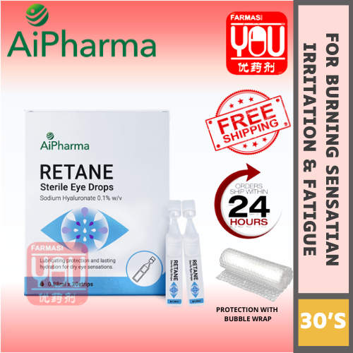 [YOUPHARMACY] RETANE STERILE EYE DROPS 0.88ML X 30STRIPS/10ML | Lazada