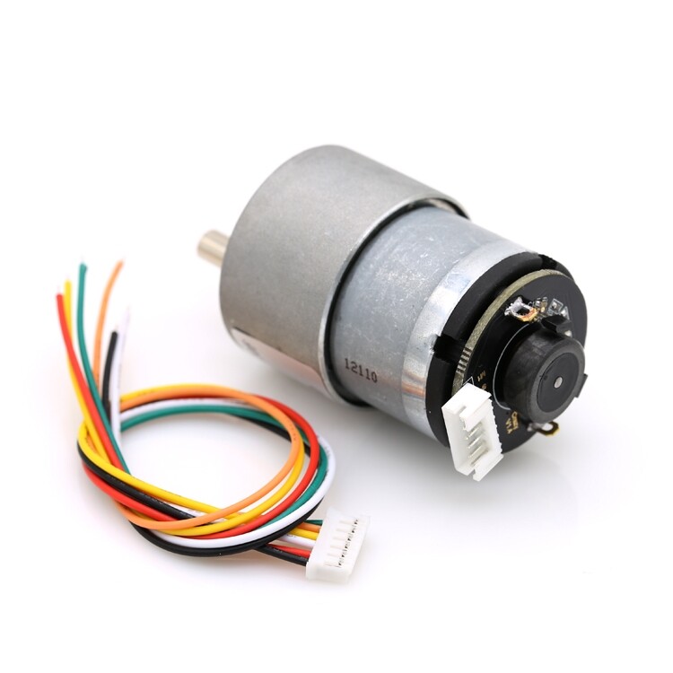 มอเตอร์พร้อม AB phase encoder 1:18.8 333 rpm 12v เหมาะสำหรับ mecanum ...