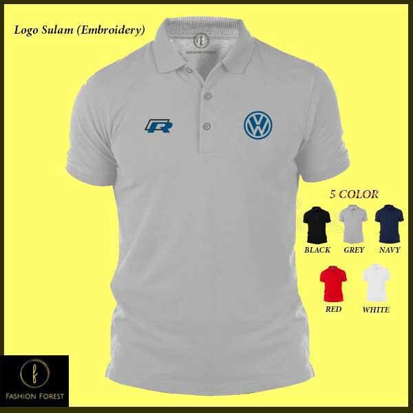 เสื้อโปโล VW Golf R Volkswagen โลโก้ (Sulam) การปรับแต่งทีมแข่งรถเบรก ...
