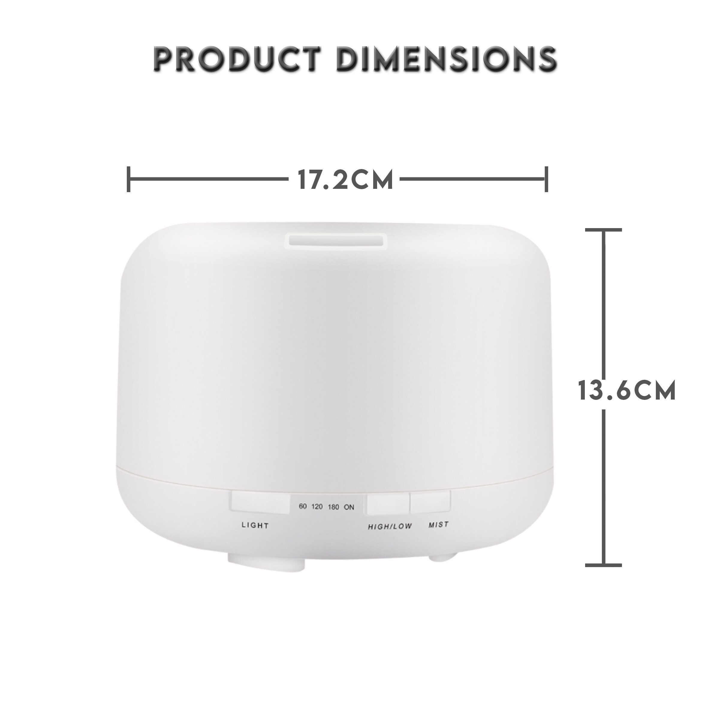 500ml Air Diffuser with Remote Control Muji Ultrasonic Humidifier With ...