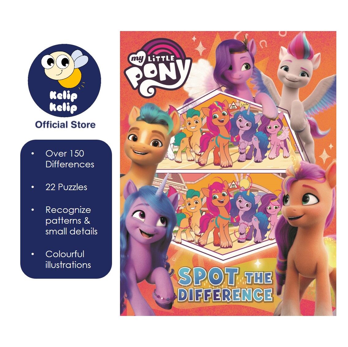 My Little Pony Spot the Difference Activity Book For Kids with 150 ...