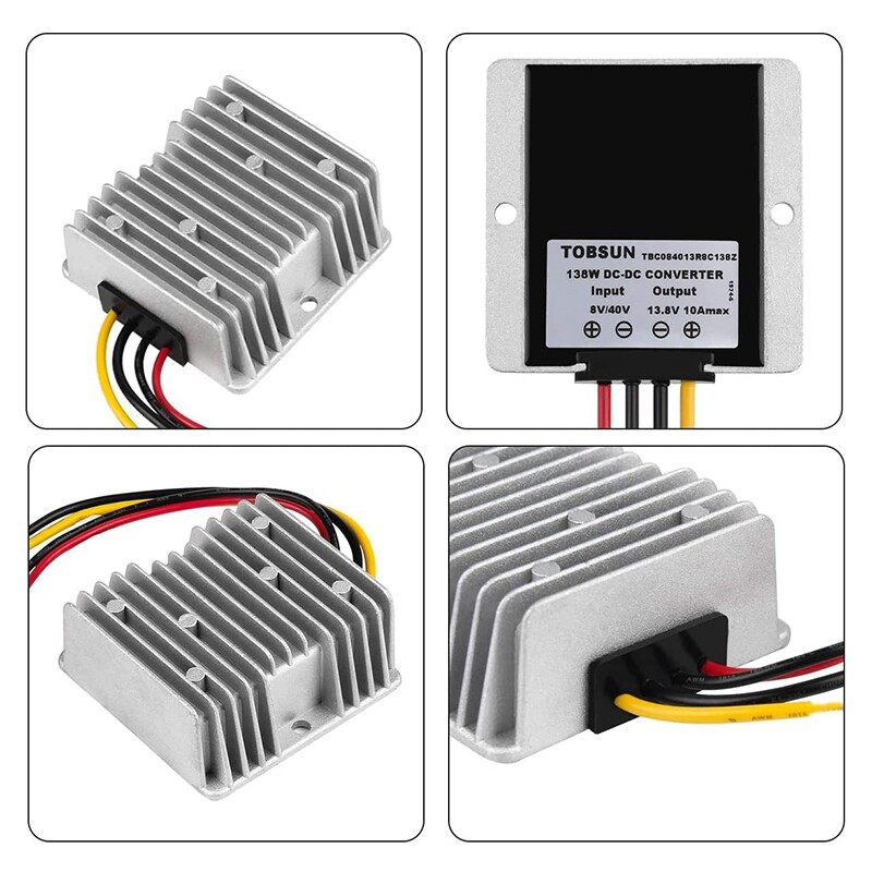 DC Automatic Buck Boost Converter DC 8V-40V to 13.8V 10A Step Down Up Voltage Regulator ...