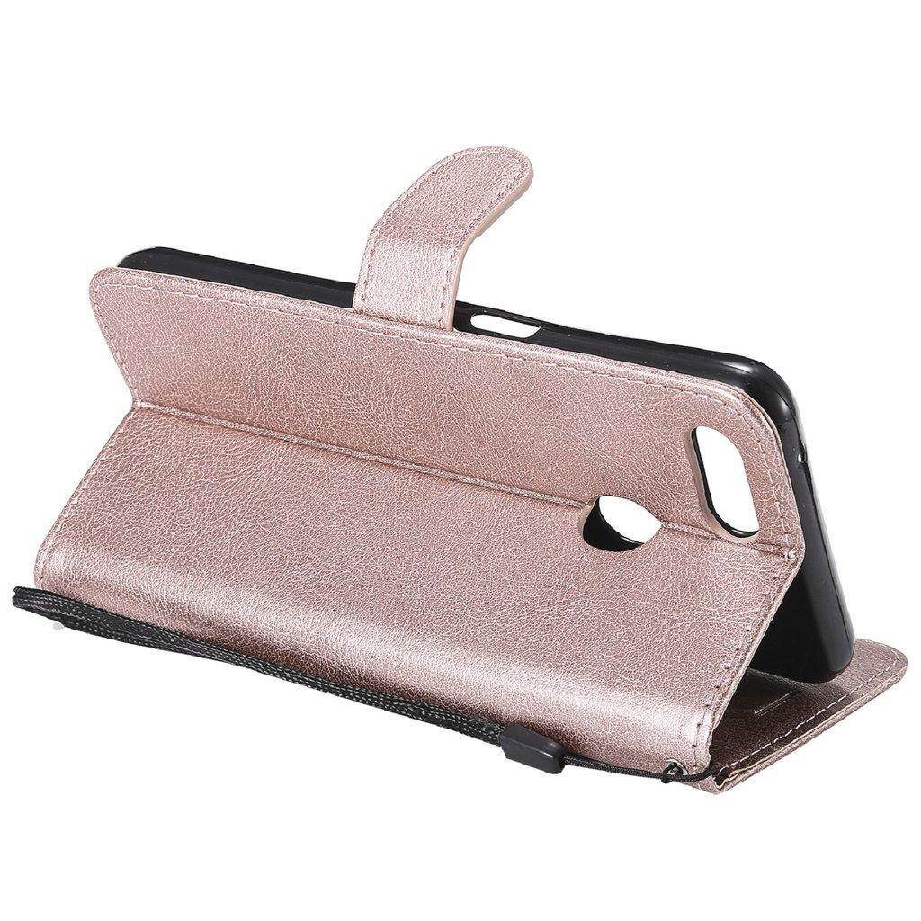 Bujing-Oppo F9 / F9 Pro / CPH1823 / CPH1881 / CPH1825 case,สีทึบหนัง PU ...