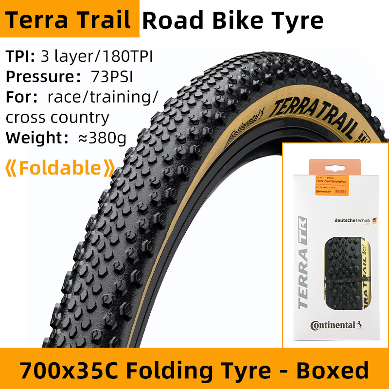 Continental Terra Trail 700x35C/40C Road Bike Gravel Tire Shieldwall System Puncture Protection ...
