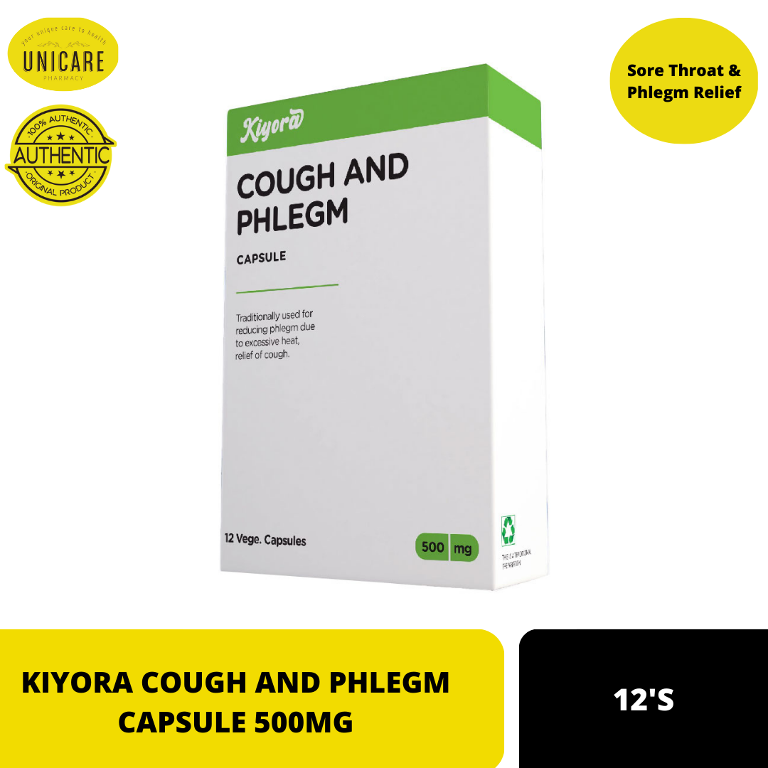 KIYORA COUGH AND PHLEGM CAPSULE 500MG 12'S | Lazada