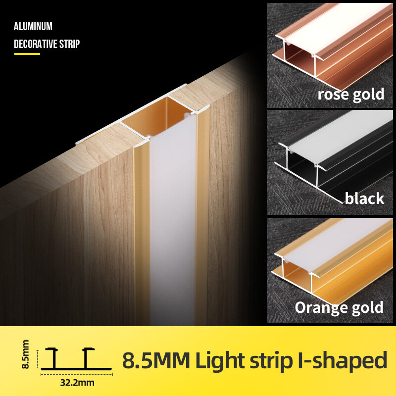 Aluminum alloy decorative strip integrated wall panel I-shaped internal ...