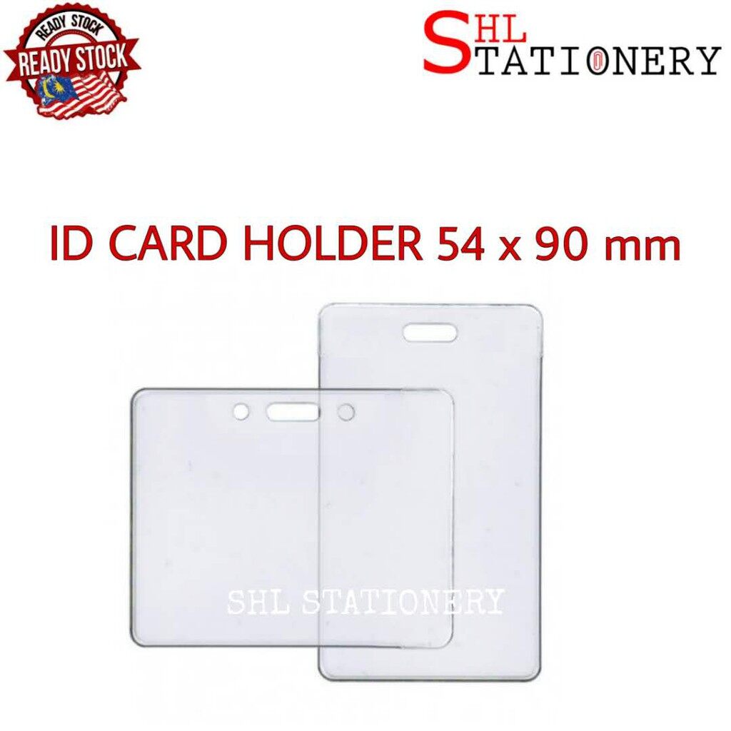 Extra Thick ID Card Holder 54 x 90mm Landscape & Portrait Badge Name ...
