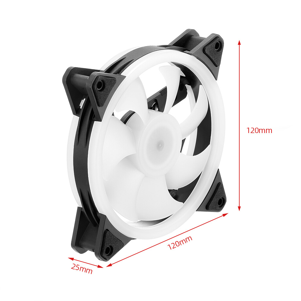 lizilin LED Cooling Fan RGB 120mm 12cm DC 12V Brushless Cooler For ...