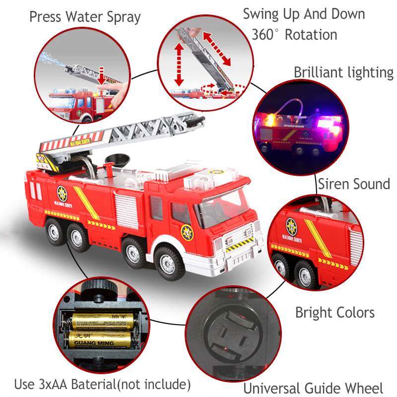 2 types Fireman Sam Fire Truck/Engine Vehicle Car Toys with Music ...