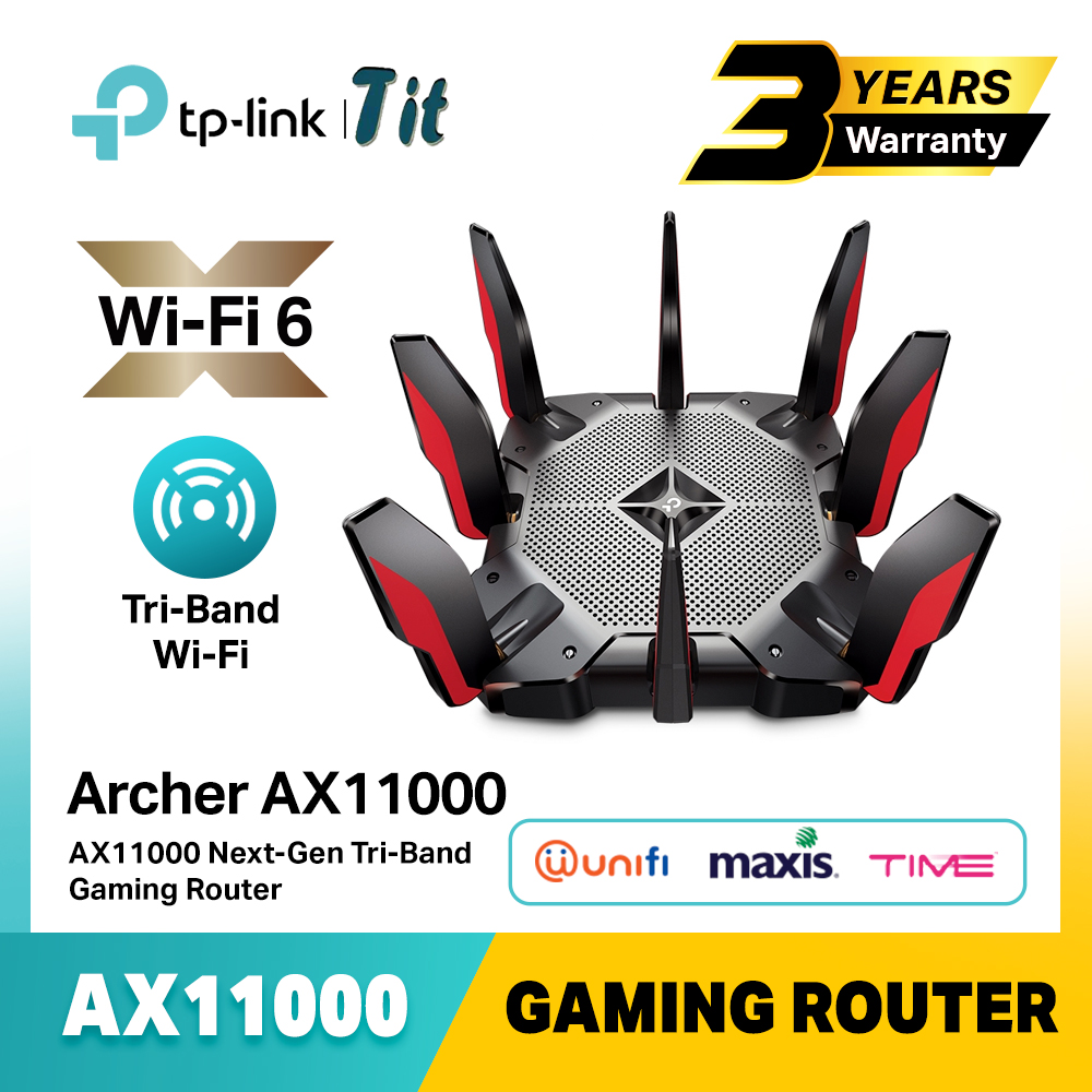 Tp-Link Archer AX11000 Wi-Fi6 Tri-Band Wireless Gigabit Gaming AX WiFi ...