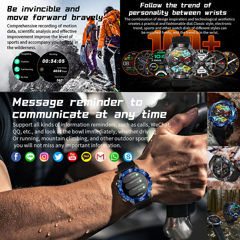 Uonevic Sports Smart Watch KR10 Bluetooth Call Long Battery Life for ...