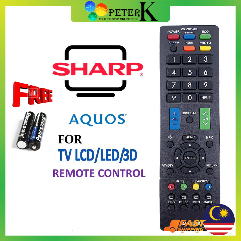 SHARP TV LED/LCD RM-L1238 Remote Control with box/ Sharp Youtube ...