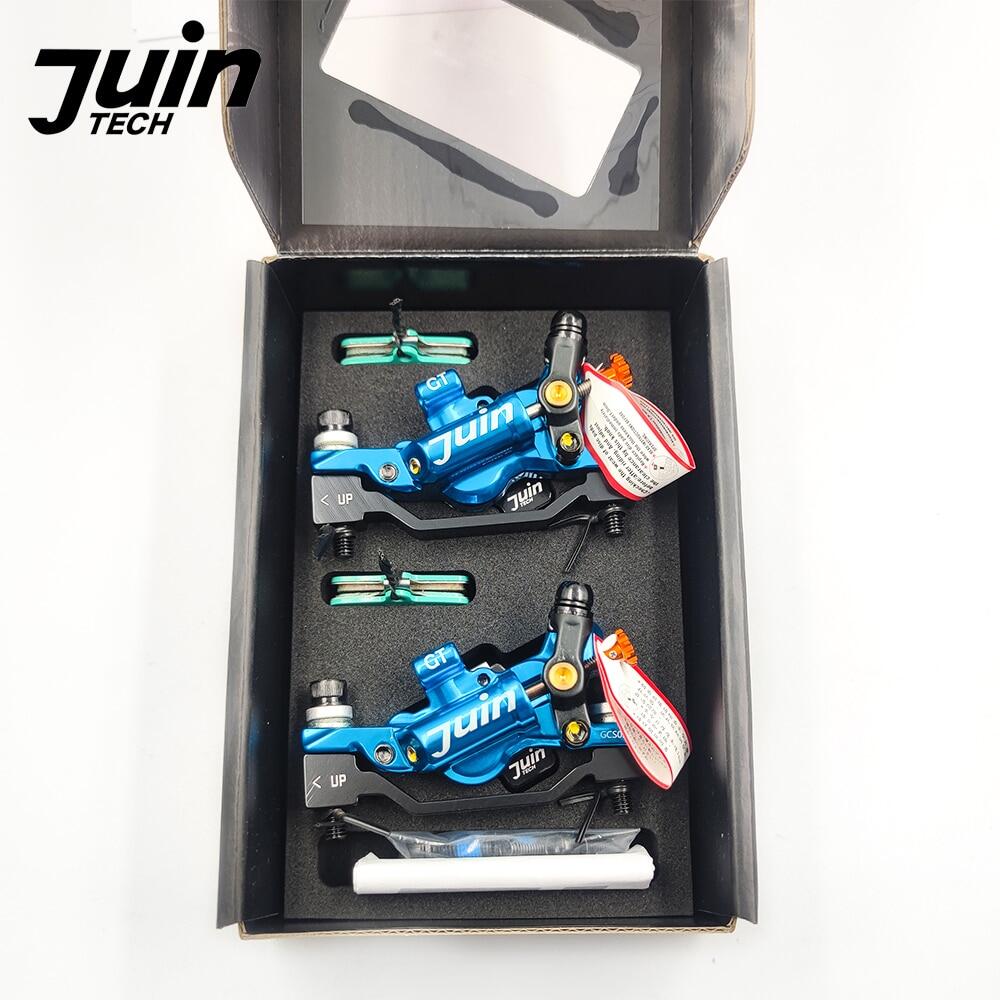 Juin Tech GT-P 4 Pistons Ultralight Hydraulic Disc Brake Set Caliper ...
