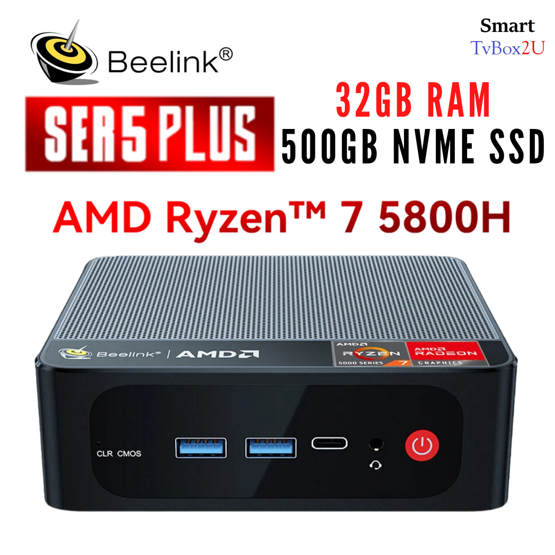 Beelink SER5 Plus SER5 Pro AMD Ryzen 7 5800H Windows 11 Mini PC 32GB ...