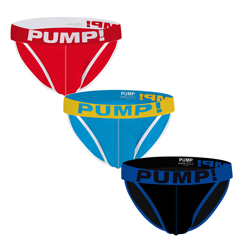 CMENIN PUMP 3Pcs Cotton กางเกงชั้นในเอวต่ำสุดเท่ผู้ชาย Jockstrap High ...