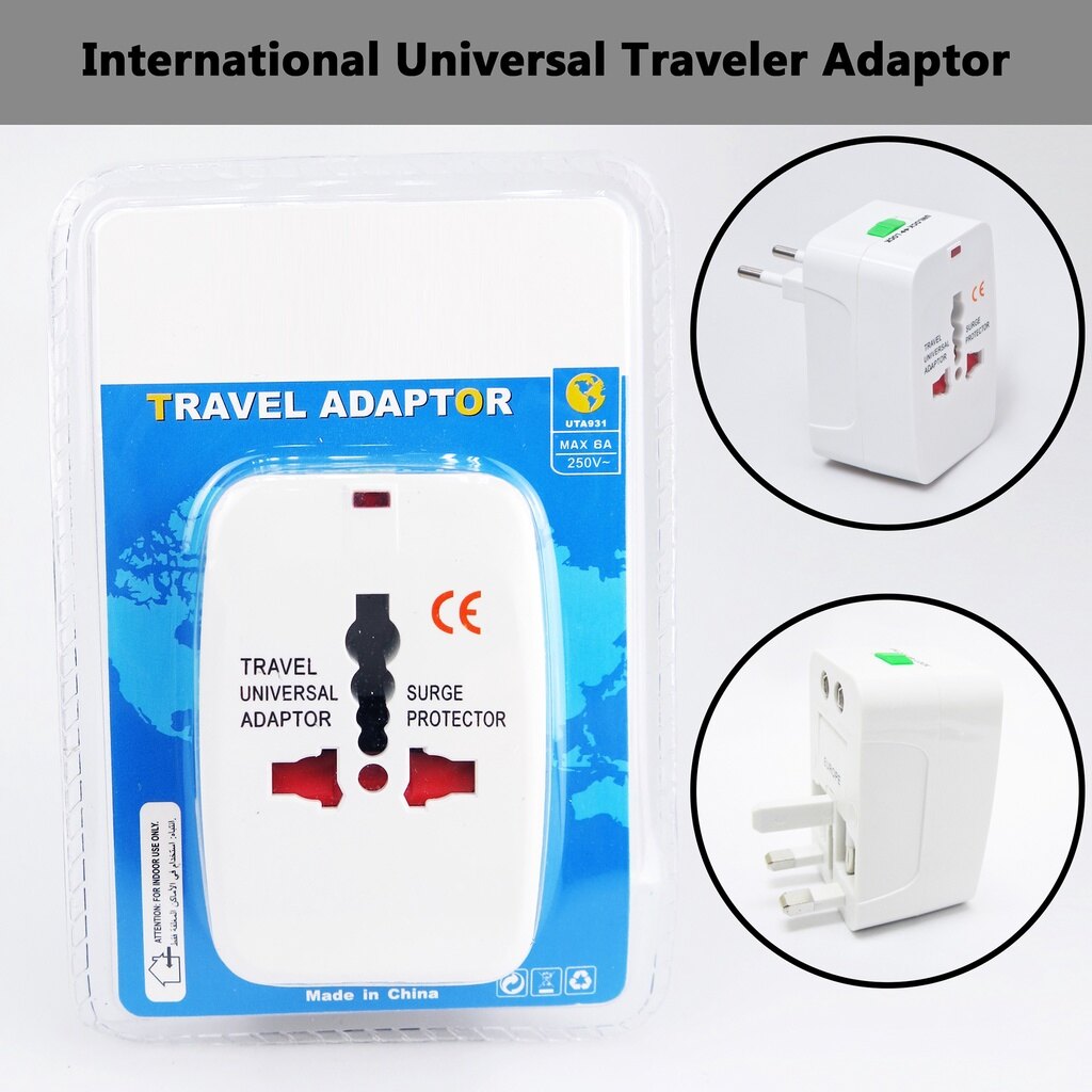 3H 13A 3 Way Adaptor c/w Neon Light/Traveler Converter Adaptor | Lazada