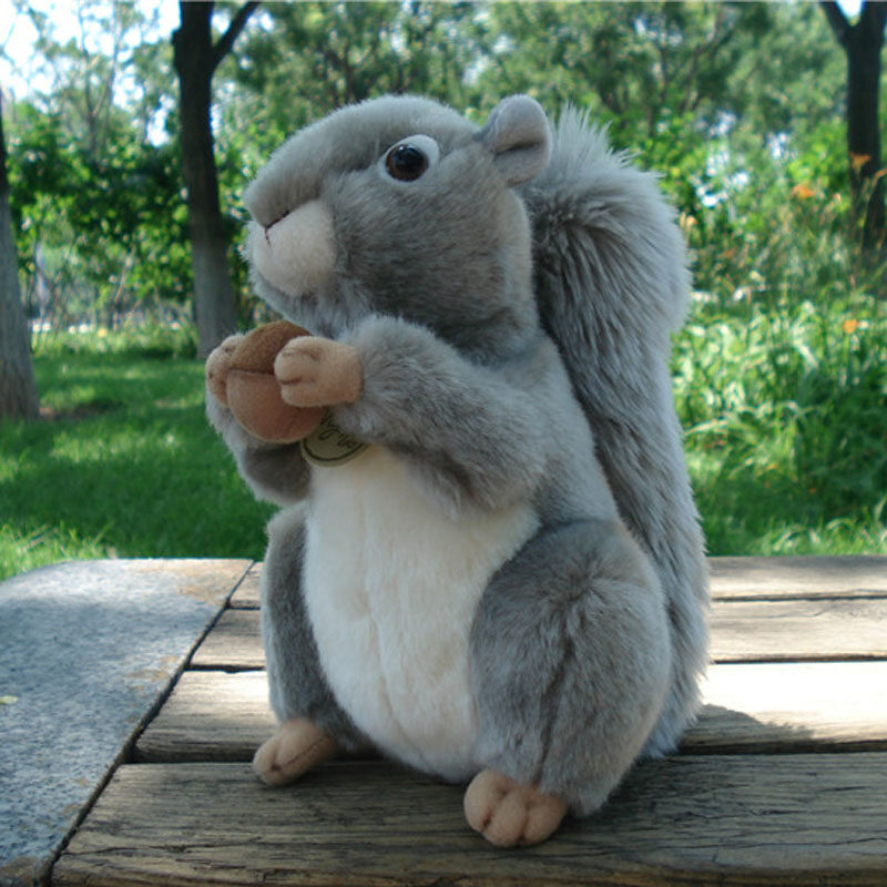 22CM Simulation Squirrel Animal Stuffed Doll Plush Squirrel Toy ...