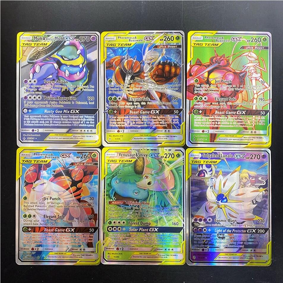 Pokemon TAG TEAM Cards Box 20PCS Shining Playing Game Display Booster ...
