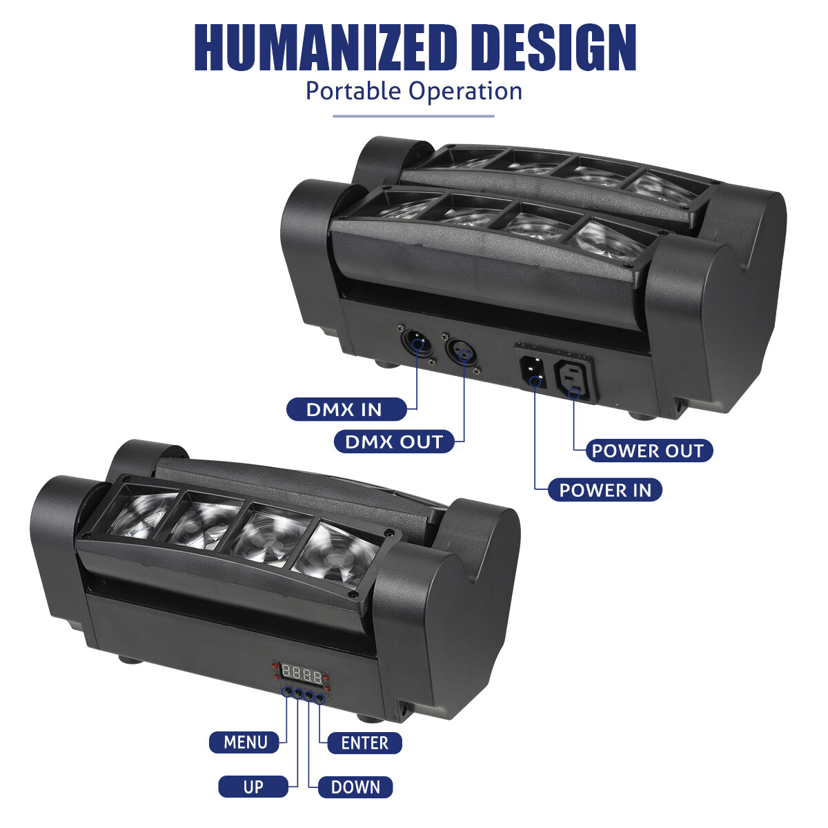 【100% Original+Shipping in 24 Hours】Mini Spider Moving Head Stage Light ...