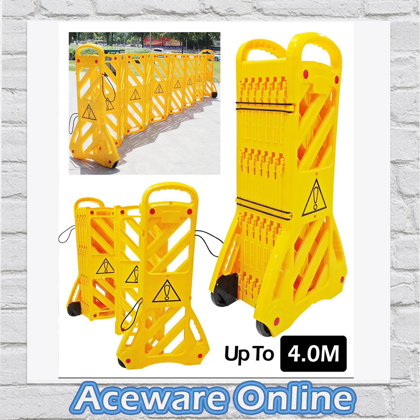 4M Safety Barricade Extendable Road Barrier Foldable Safety Divider ...