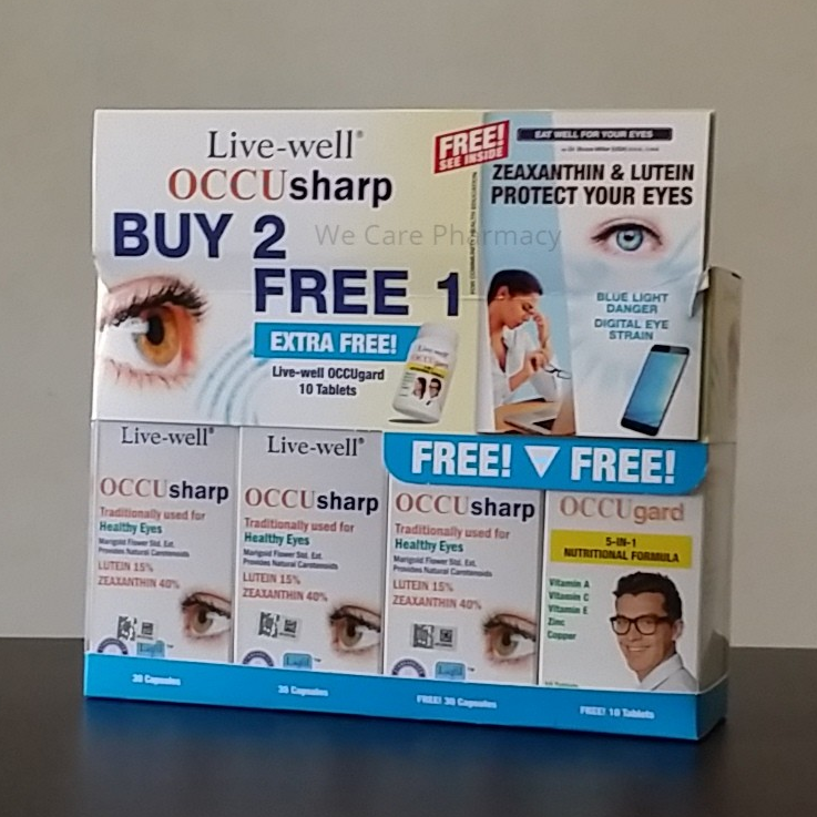 Live-Well OccuSharp Capsules 30's Buy2Free1 Pack Extra Free OccuGard 10 ...