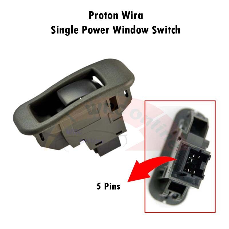 Original Proton Wira Single Power Window Switch | Lazada