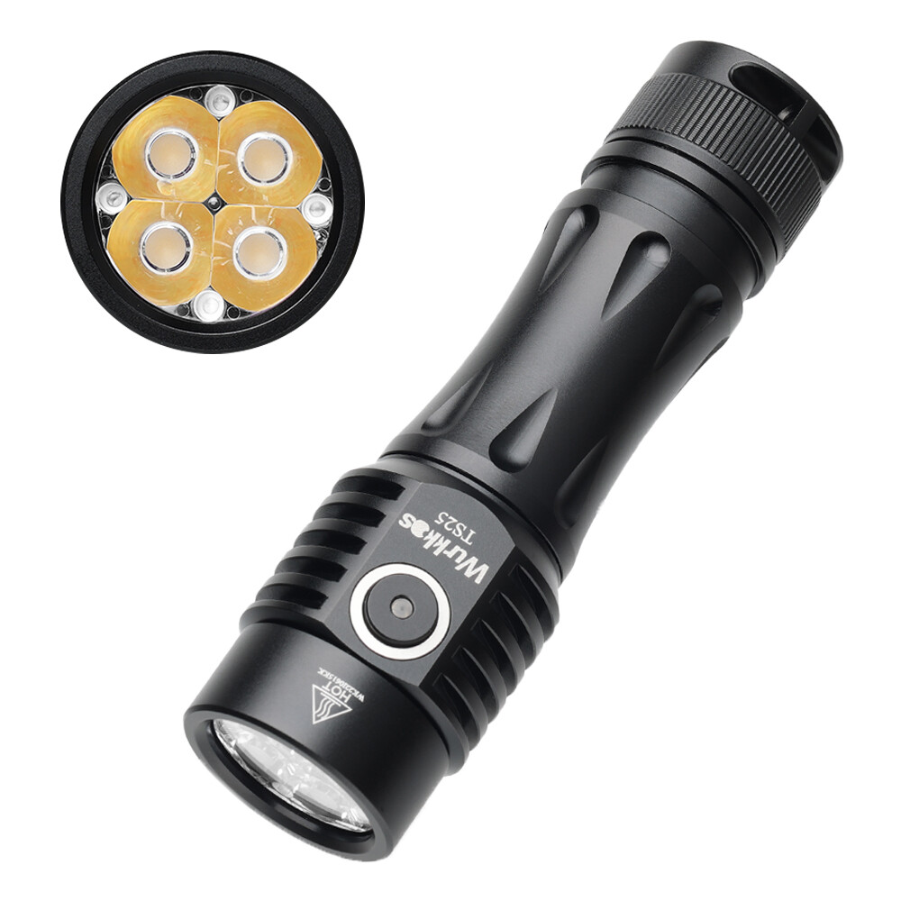 Wurkkos TS25 Powerful EDC 4000lm 5000K Torch Quad TIR Optical Band 8 ...