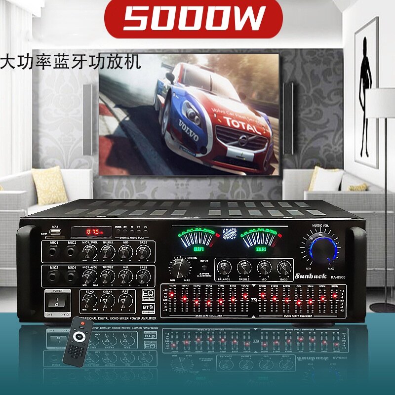 HIFI 2CH Audio Power Amplifier Home Theater Amplifier Support Audio ...