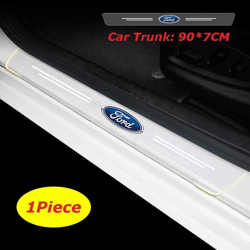 1Piece Rear Trunk Bumper Strip Auto Door Sill Anti-Scratch Sticker For ...