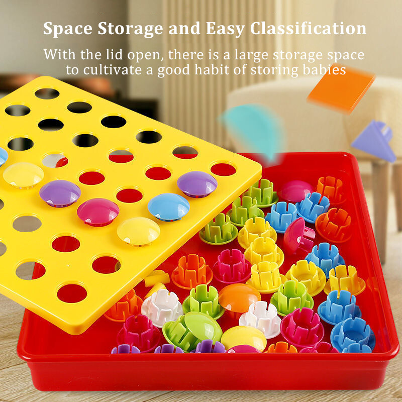 Creative Diy Mushroom Nail Toy Jigsaw Puzzle for Kindergarten Children ...