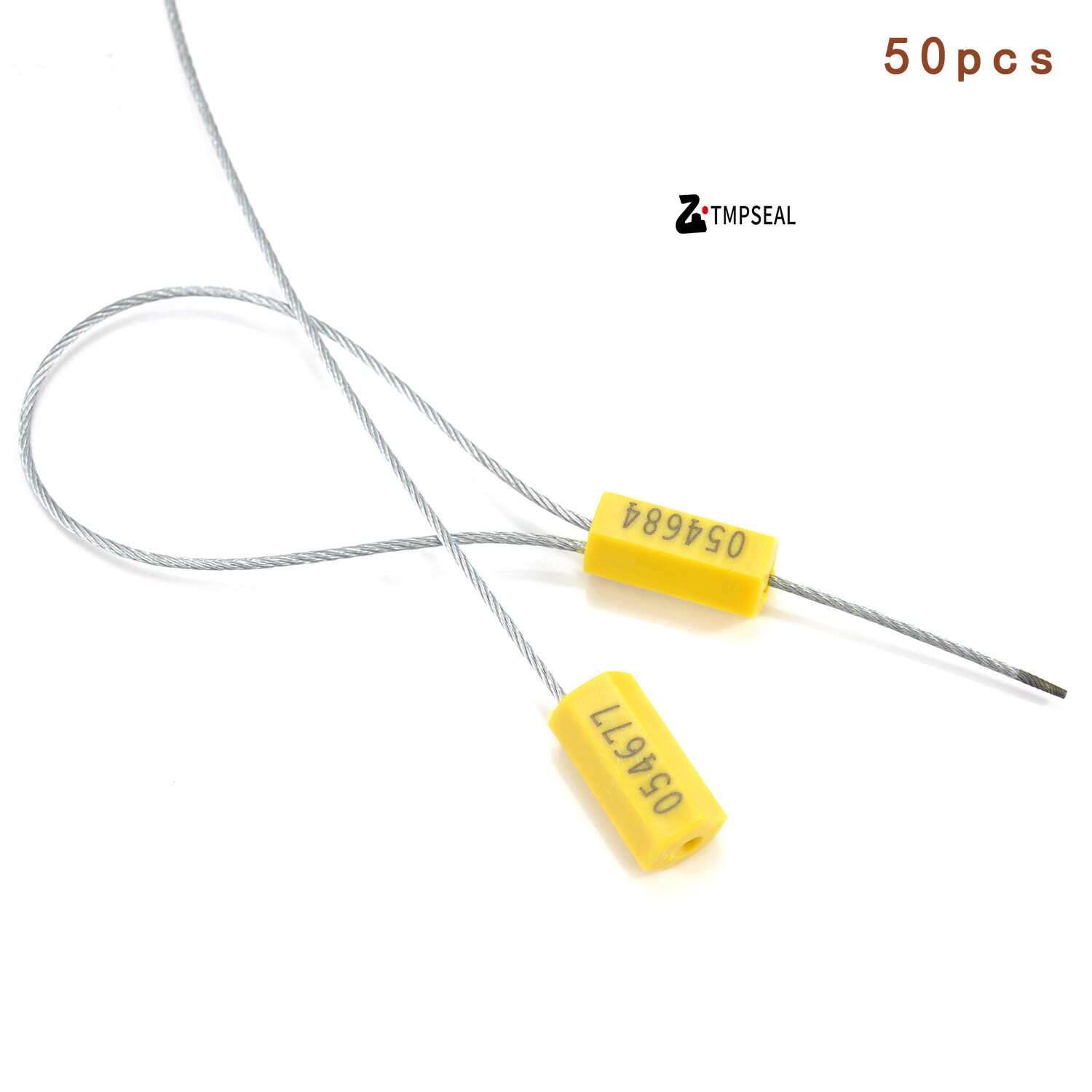 50 Custom Numbered Security Cable Seals Self-locking Padlocks Pull ...