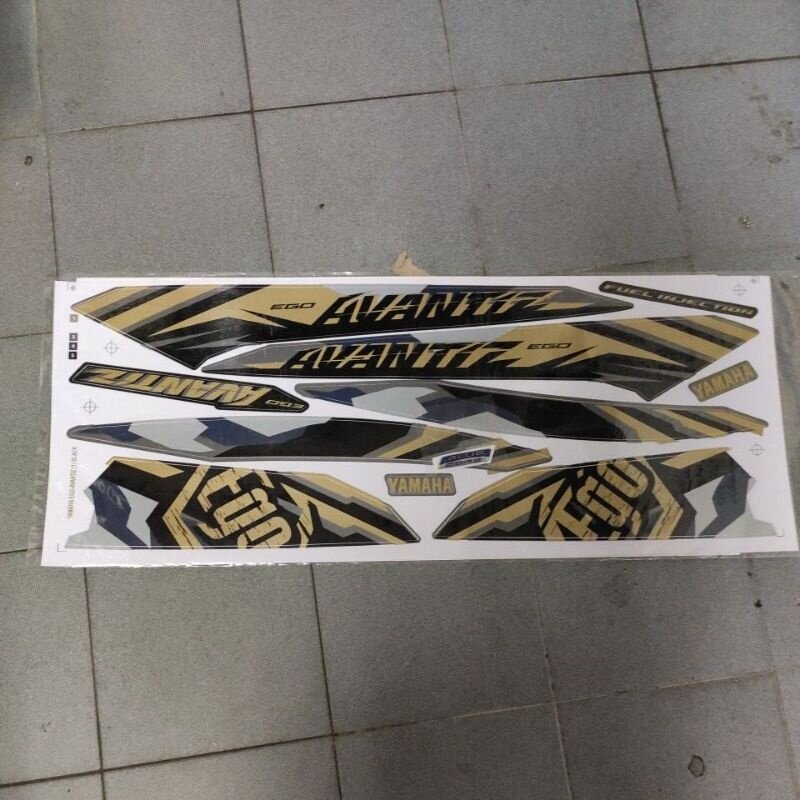 Stiker Sticker Body Stripe Cover Set (1) Yamaha Egoavantiz Ego Avantiz | Lazada