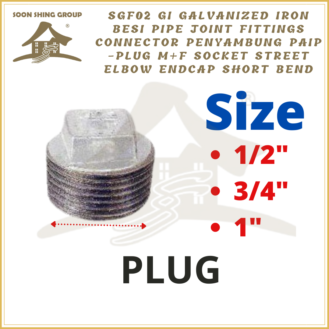 GI Galvanized Iron Besi Pipe Joint Fittings Connector Penyambung Paip ...