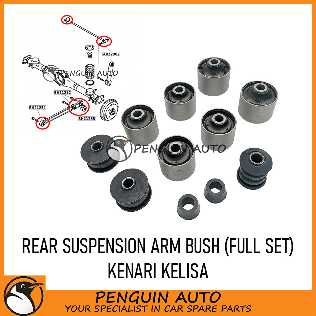 PERODUA KENARI KELISA REAR SUSPENSION LOWER AND CENTER ARM BUSH FULL ...