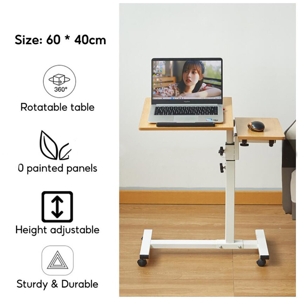 LENOBLE adjustable laptop table Upgraded Foldable bedside table With 4 ...