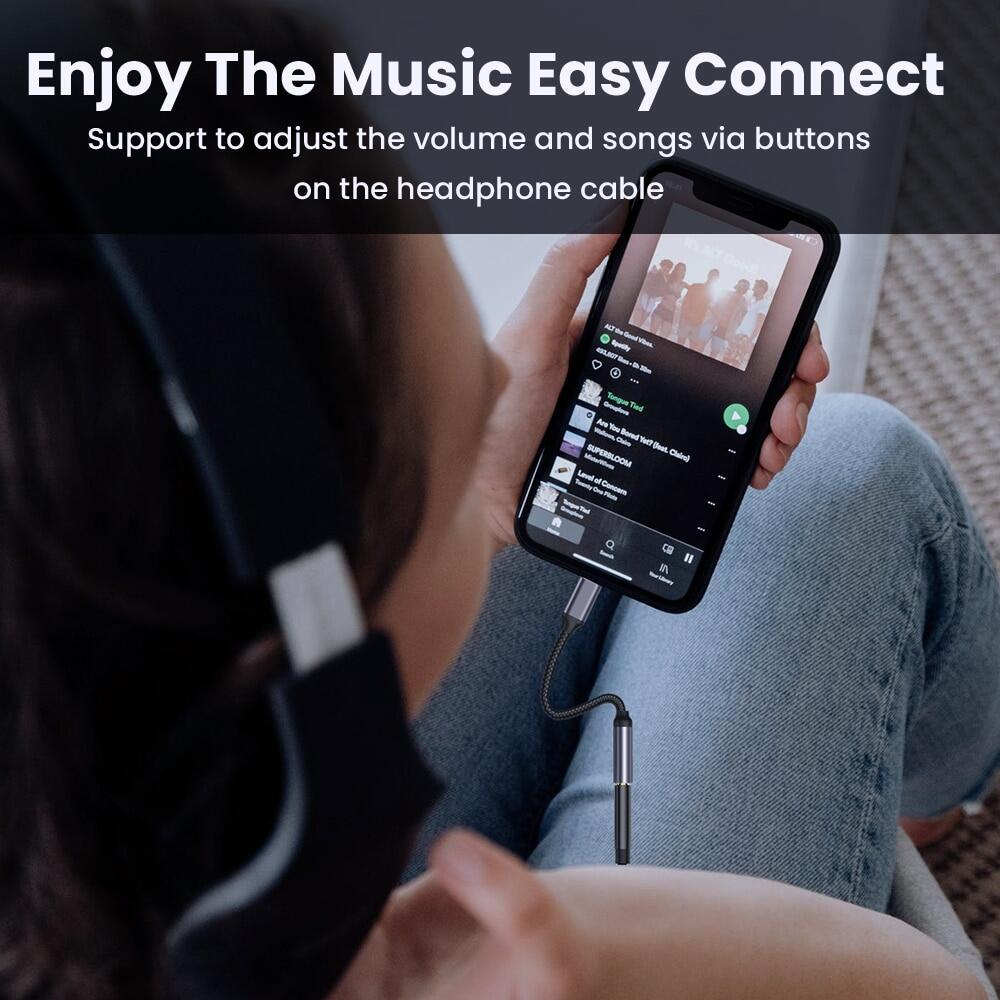 8 Pin To 3.5mm Jack AUX Cable Lighting Interface To AUX Headphone ...