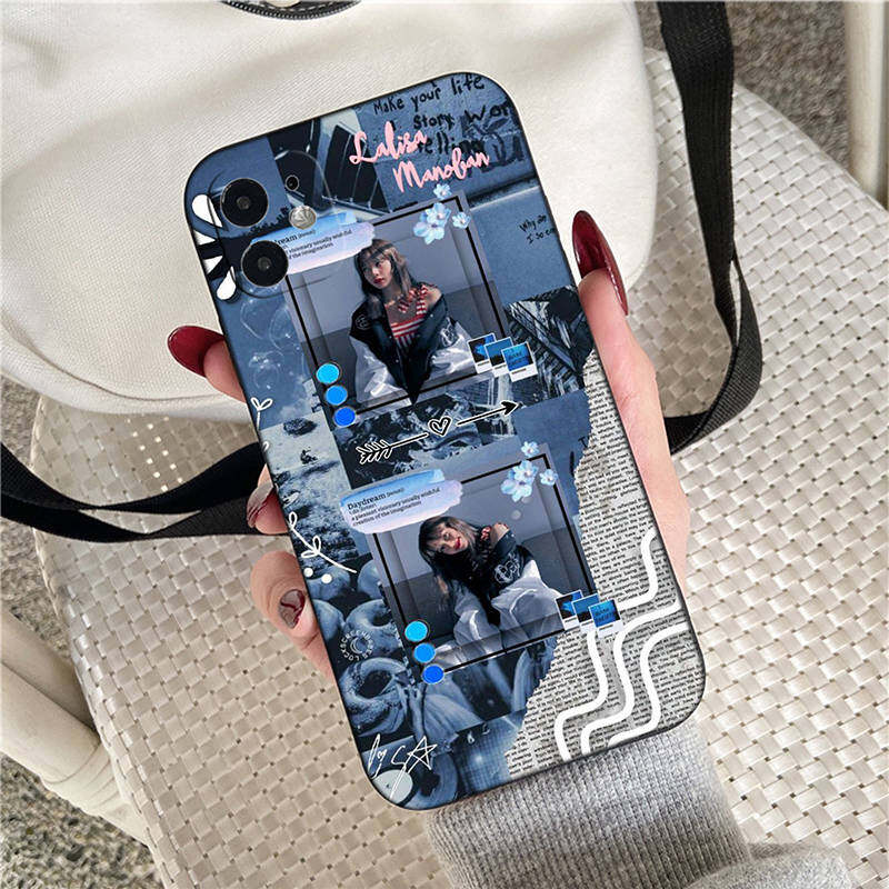 Soft ซิลิโคน GTC17 Blackpink Lisa สีดำสีชมพูเคสโทรศัพท์ Samsung Galaxy A01 A02 M02 A02s A03s A11 ...