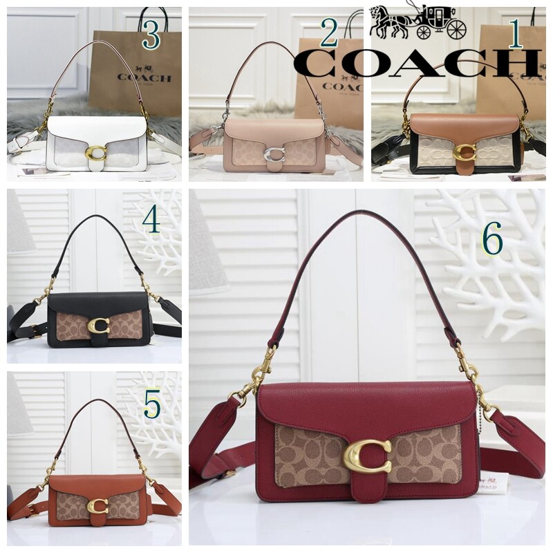 Coachใหม่กระเป๋าถือแฟชั่นสำหรับผู้หญิงกระเป๋าสะพายไหล่เดียวช่องคู่ความ ...